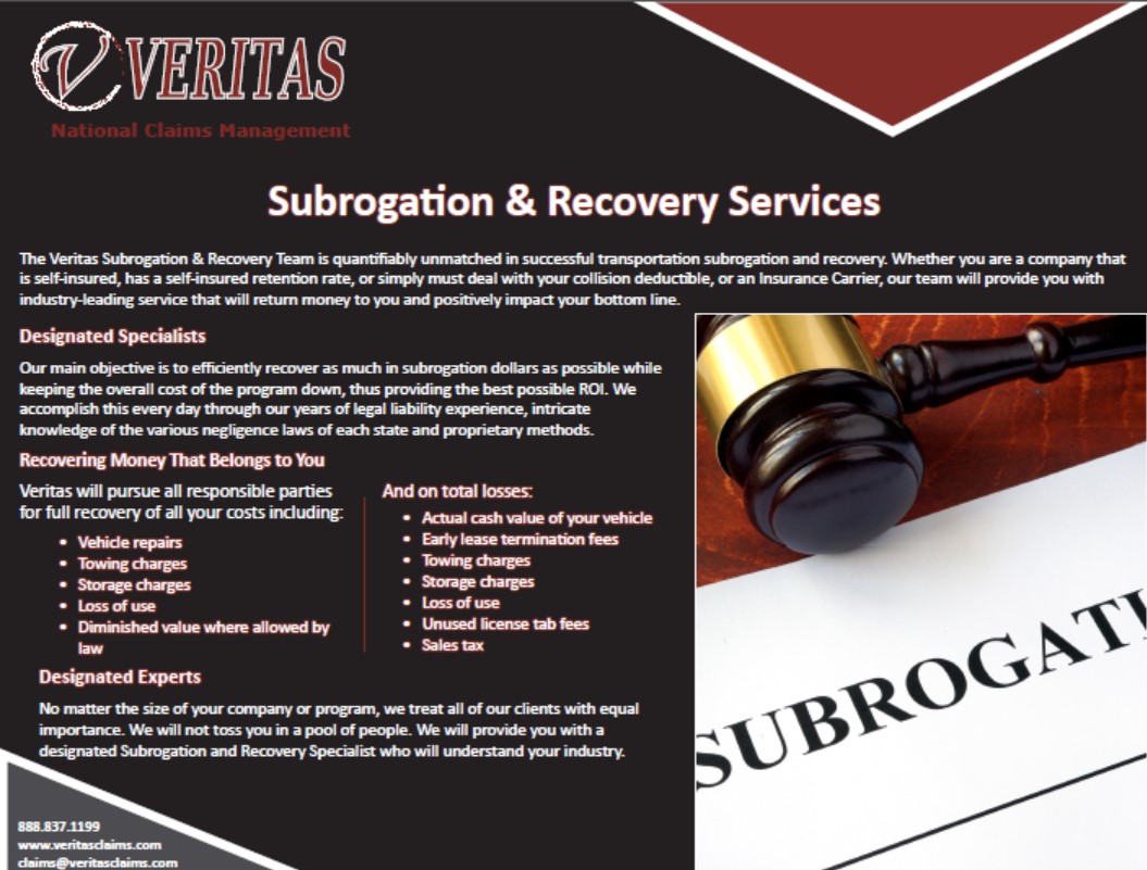 Subrogation Claim Management Services | Veritas